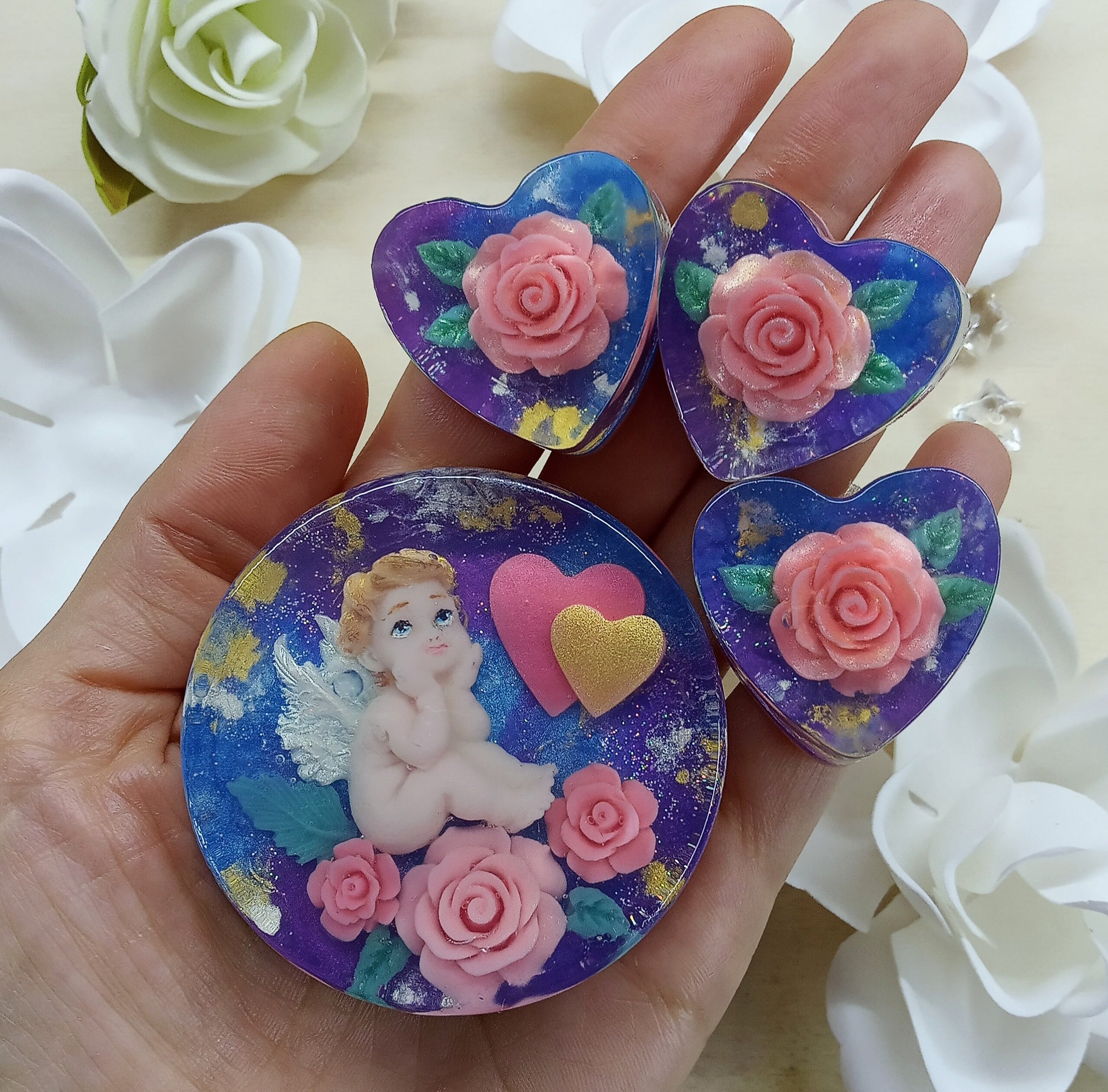 Valentines Soap Set, 3D Angel Soap, Handmade Soap, Natural Soap ...