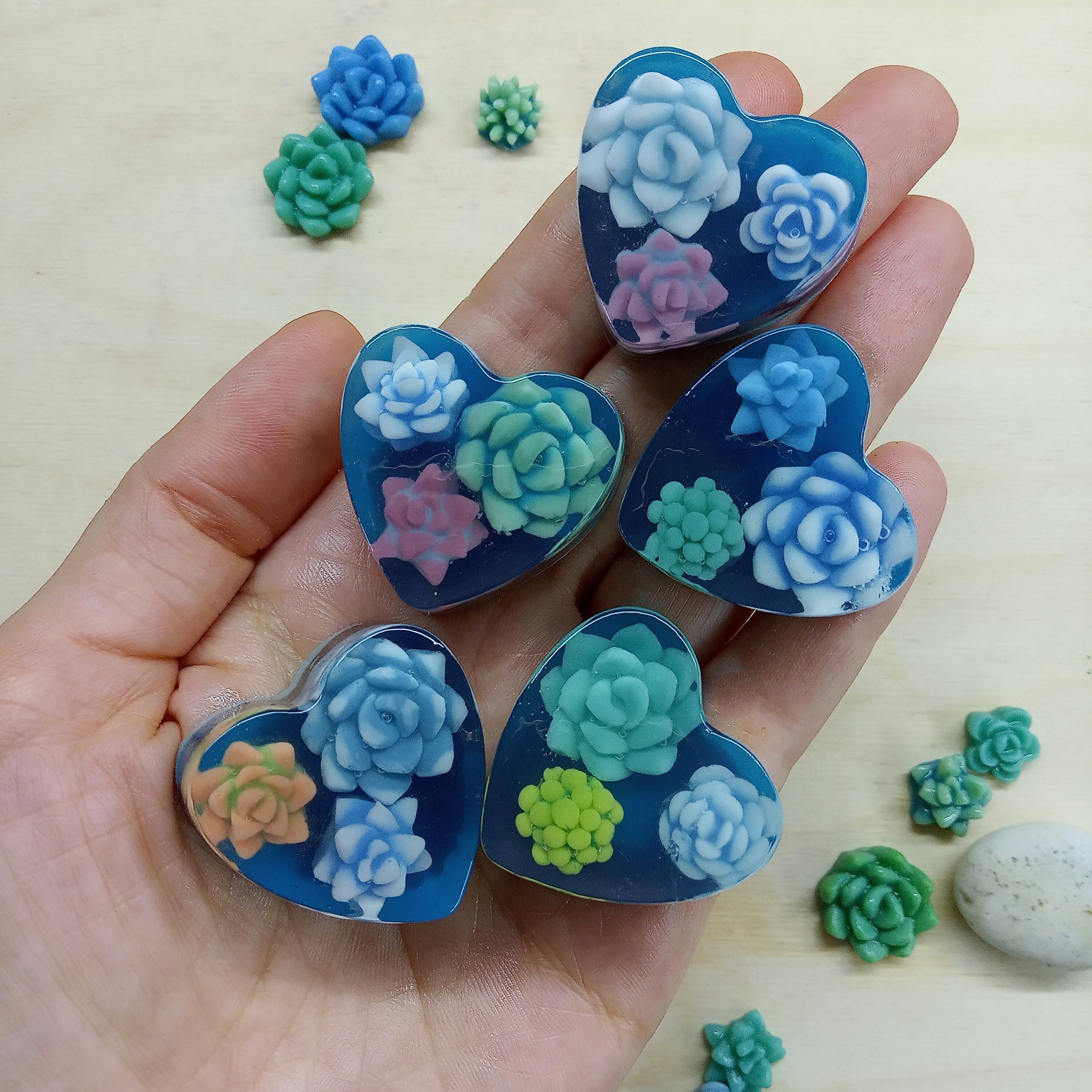 Set of 5-10pcs Succulent Mini Soaps, Wedding / Shower Favors, Souvenir ...