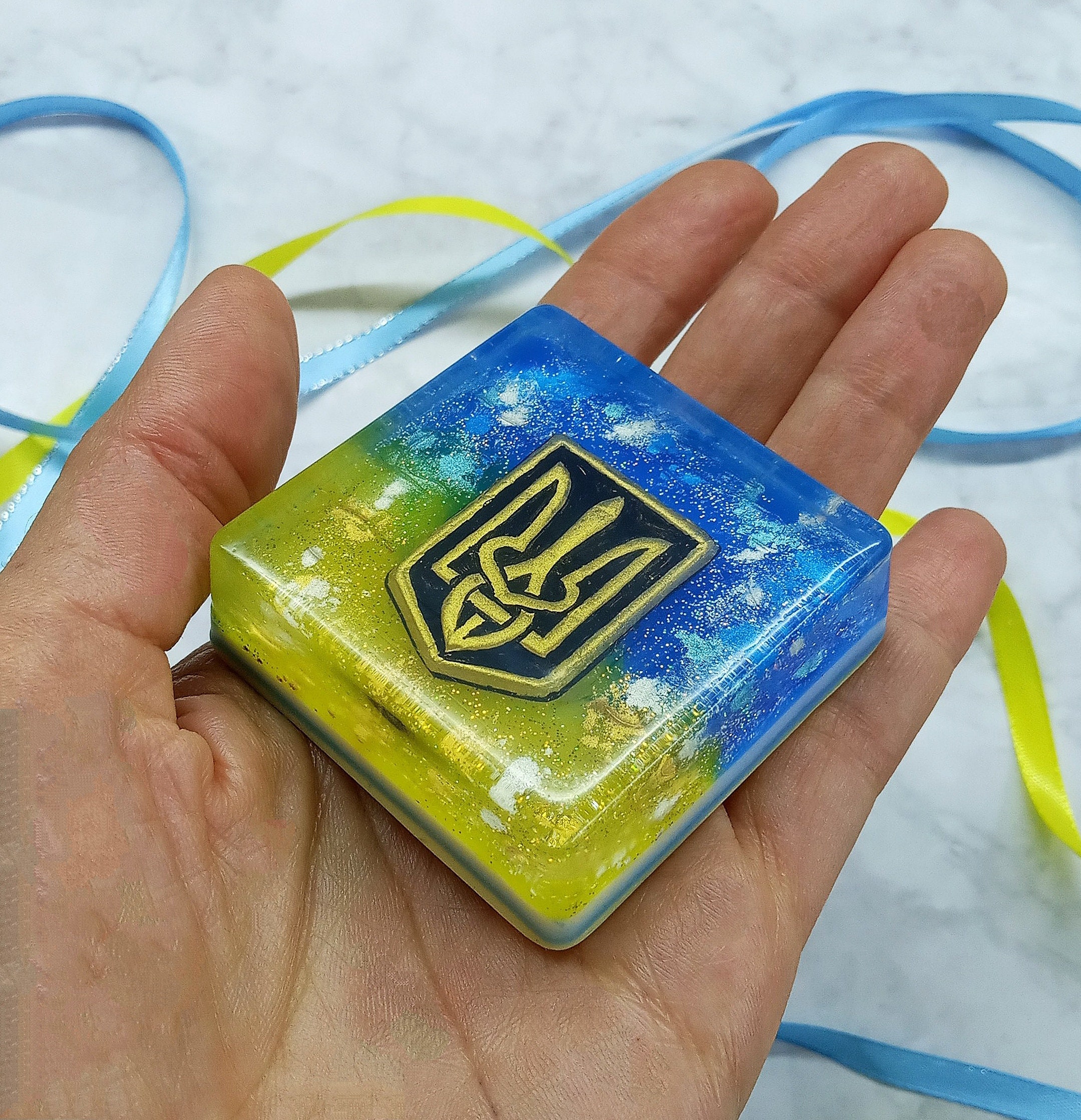 3D Emblem of Ukraine Soap, Ukrainian Trident Soap, Stand With Ukraine ...