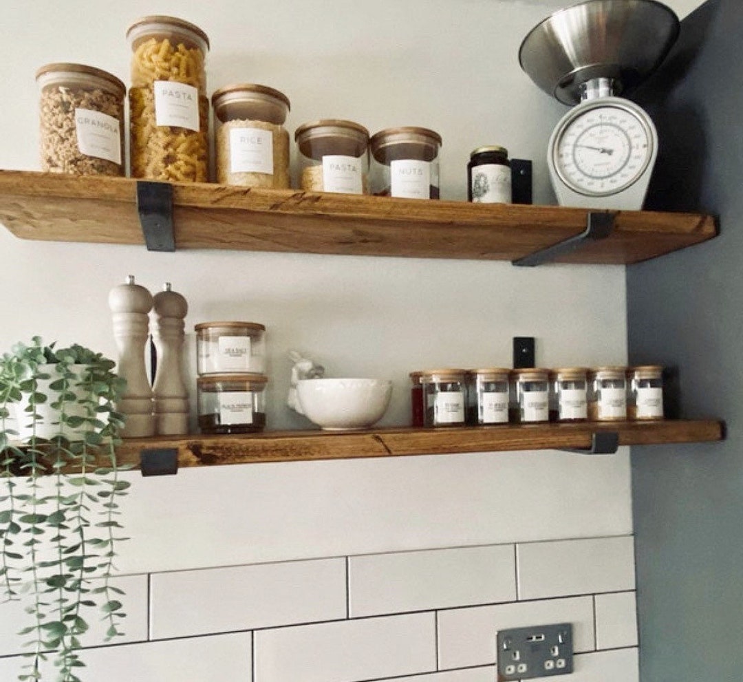 Kitchen Shelf | Rustic Shelves | Rustic Reclaimed Recycled - Etsy UK