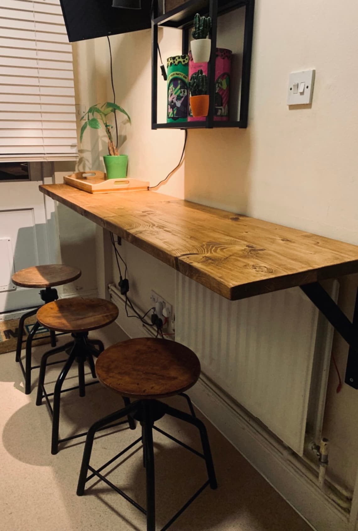 Breakfast Bar Kitchen Dining Area Table Made of Scaffold - Etsy UK