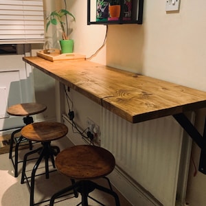 Breakfast Bar | Kitchen Dining Area Table | Made of Scaffold Boards ...
