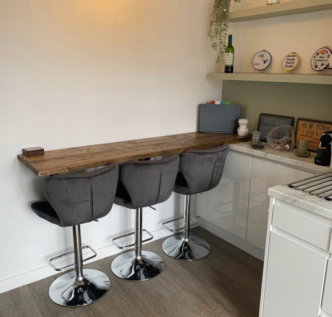 Breakfast Bar Kitchen Dining Area Table Made of Scaffold - Etsy UK
