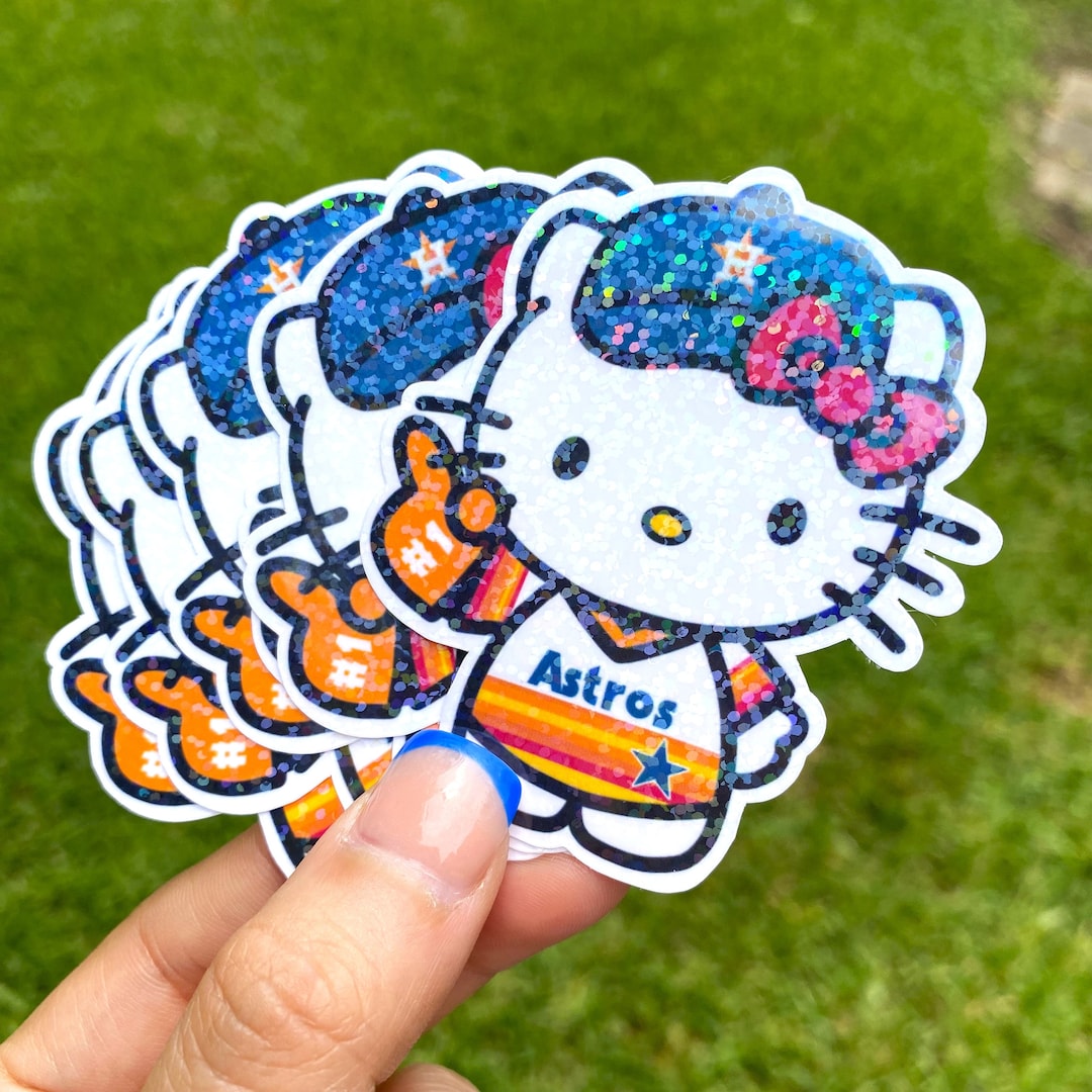 Houston Astros Hello Kitty Inspired Sticker - Water Resistant - Etsy