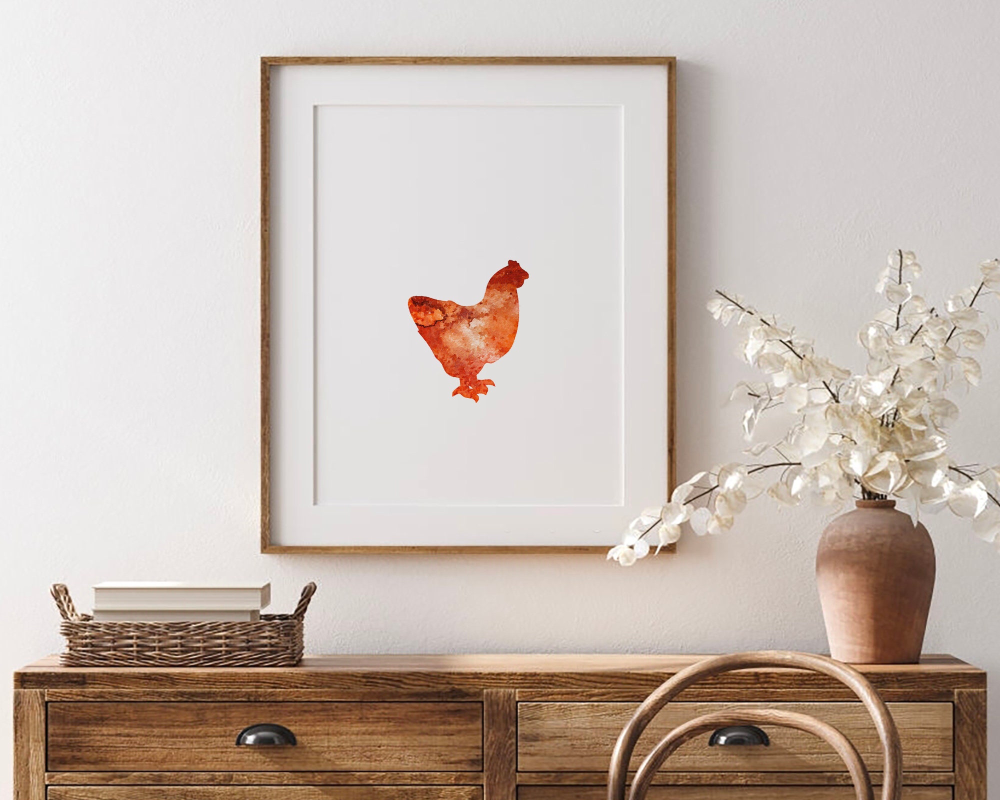 Abstract Chicken Painting Printable Chicken Wall Art | Etsy