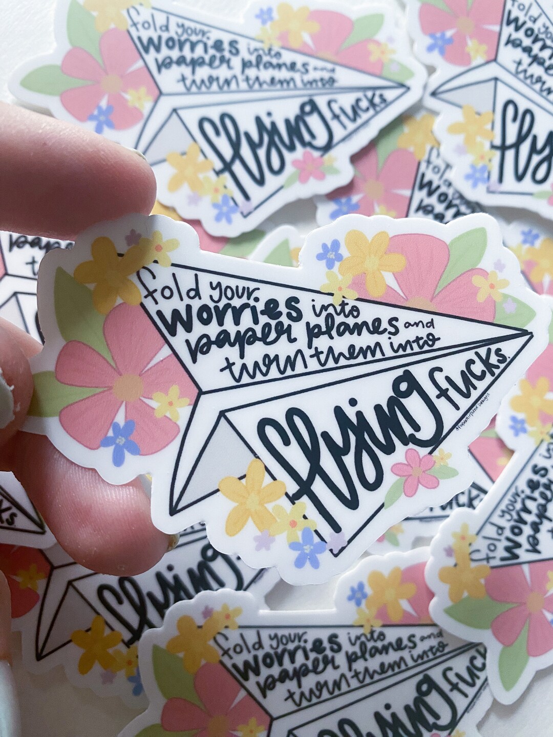 Paper Airplane Sticker - Etsy