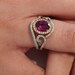 4 Carat Ruby Engagement Ring in 14 Karat Yellow Gold Halo - Etsy