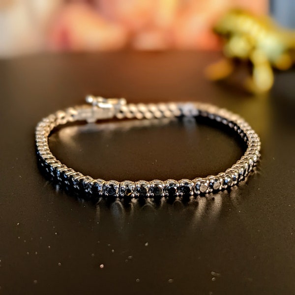 Black Diamond Bracelet - Etsy