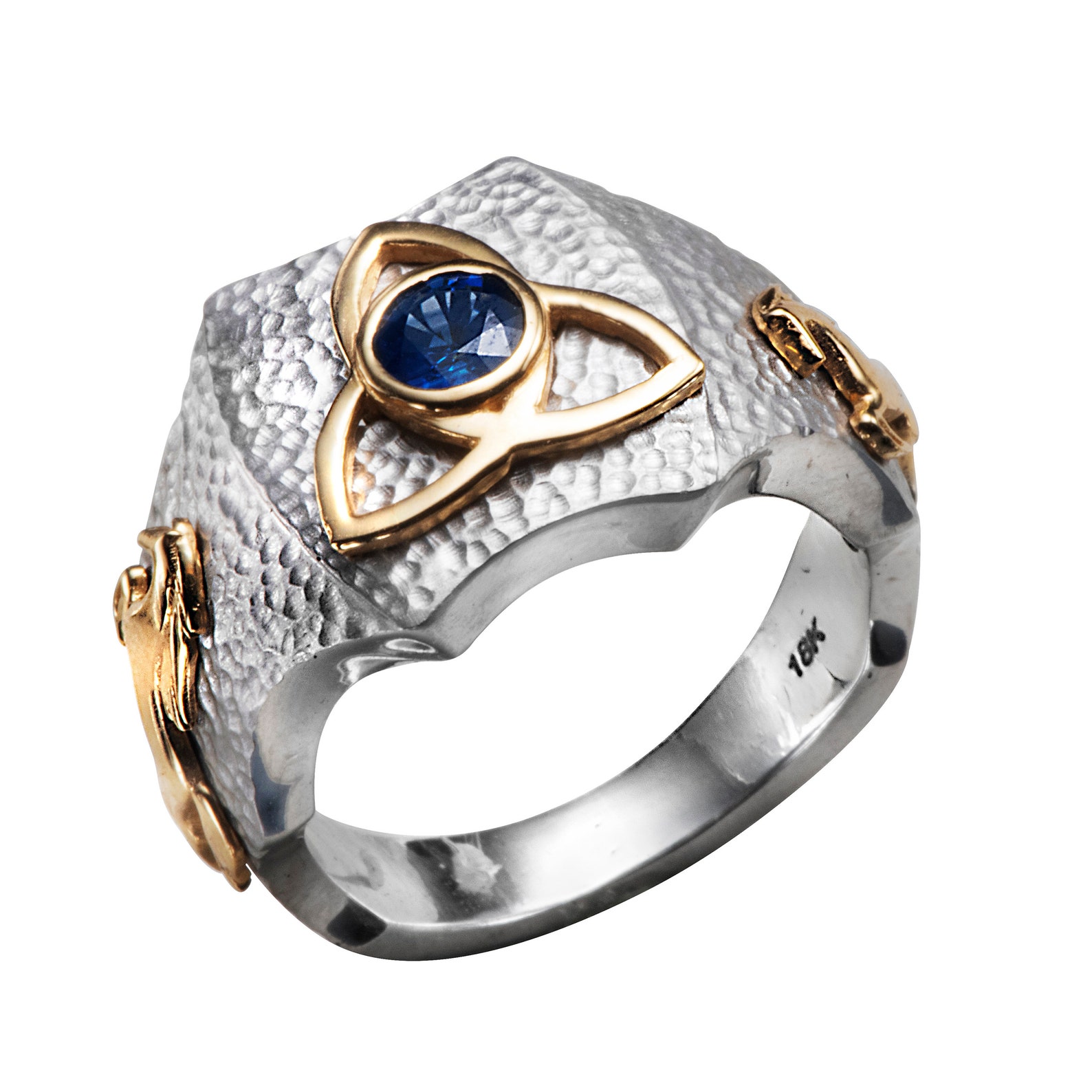 Unique Holy Trinity Mens Signet Ring Knights Ring Gift for - Etsy