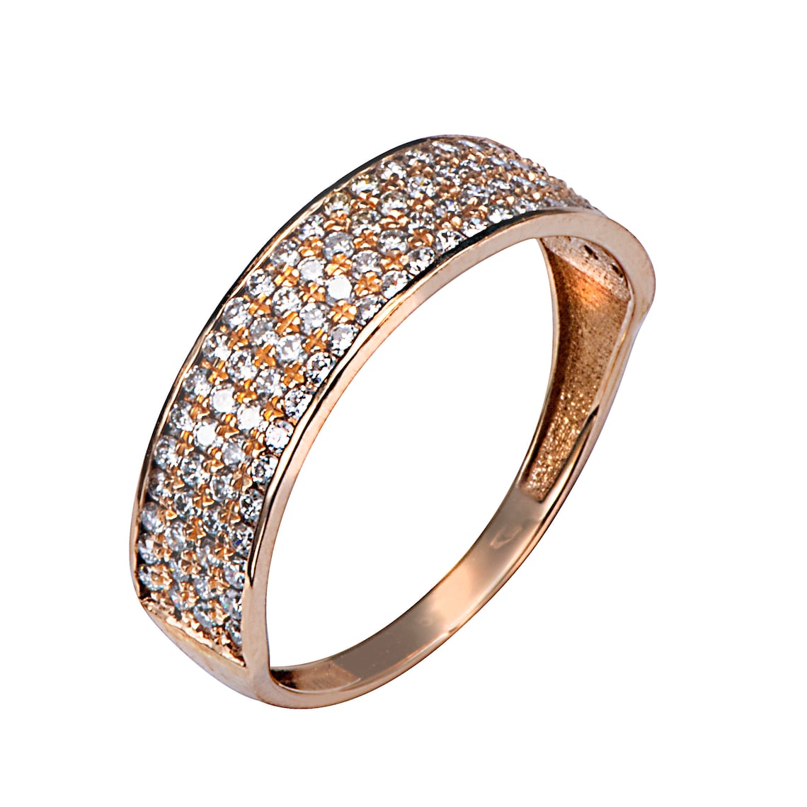 Wide Wedding Band, Diamond Ring, Women Ring, Stacked Gold Wedding Ring ...