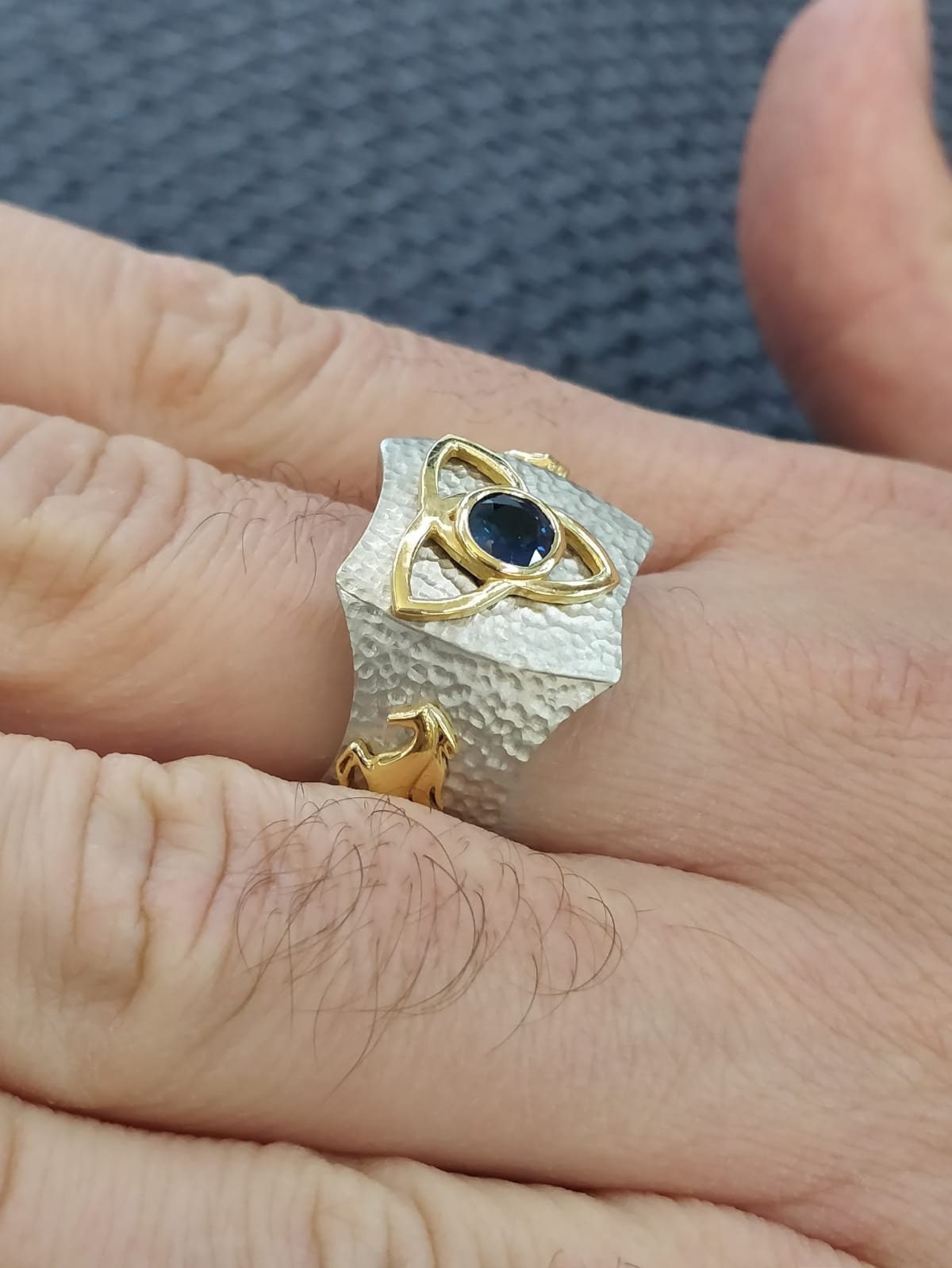 Unique Holy Trinity Mens Signet Ring, Knights Ring, Gift for Husband ...