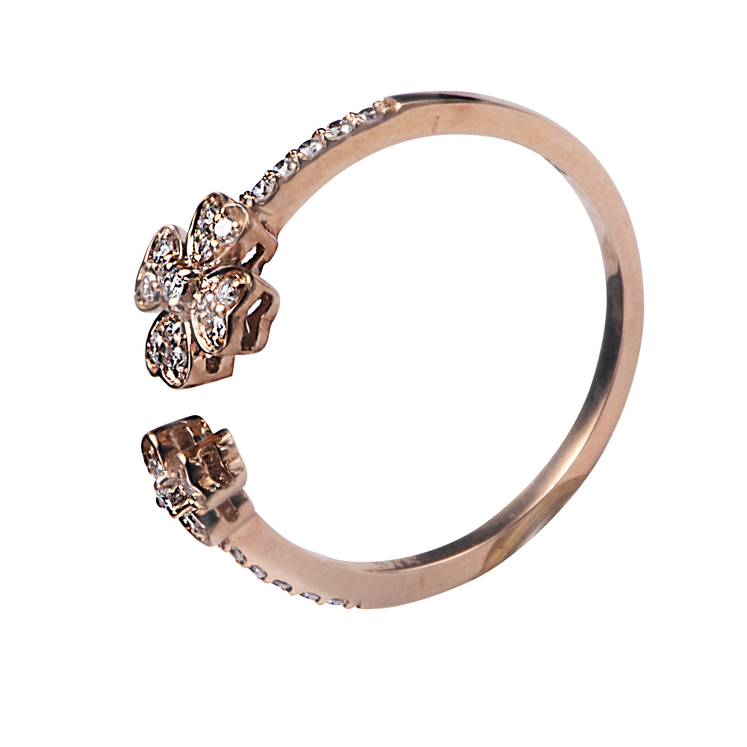 Flower Diamond Engagement Ring for Women, Cluster Promise Ring, Floral ...