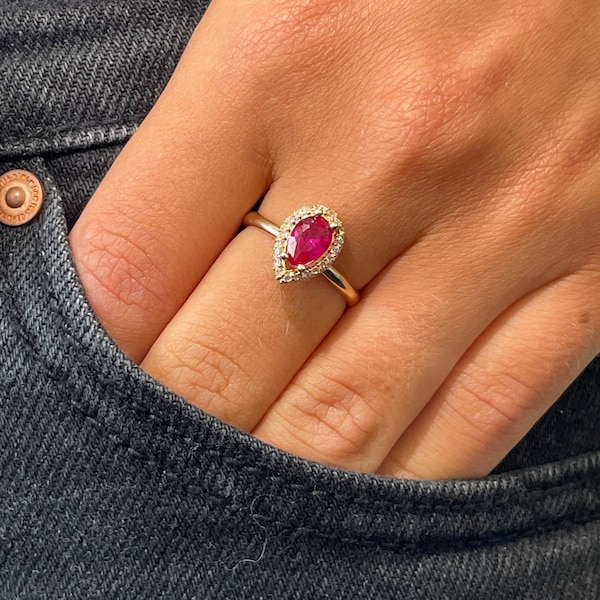 Unique Ruby Ring - Etsy