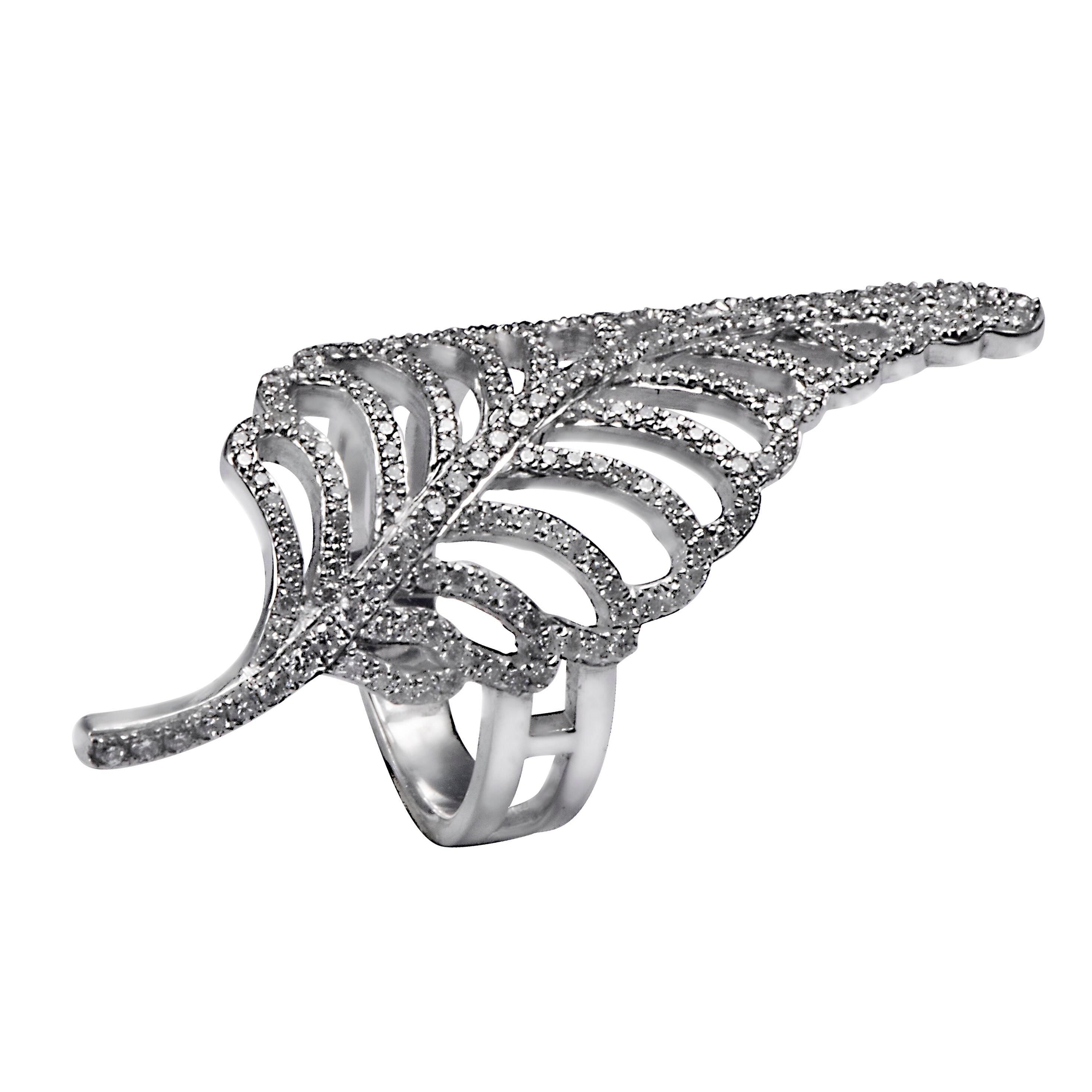 Unique Statement Rings for Women Large Leaf Ring Full Finger - Etsy