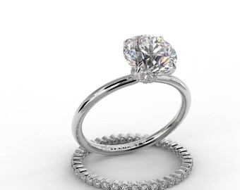 Lab Diamond Engagement Ring - Etsy