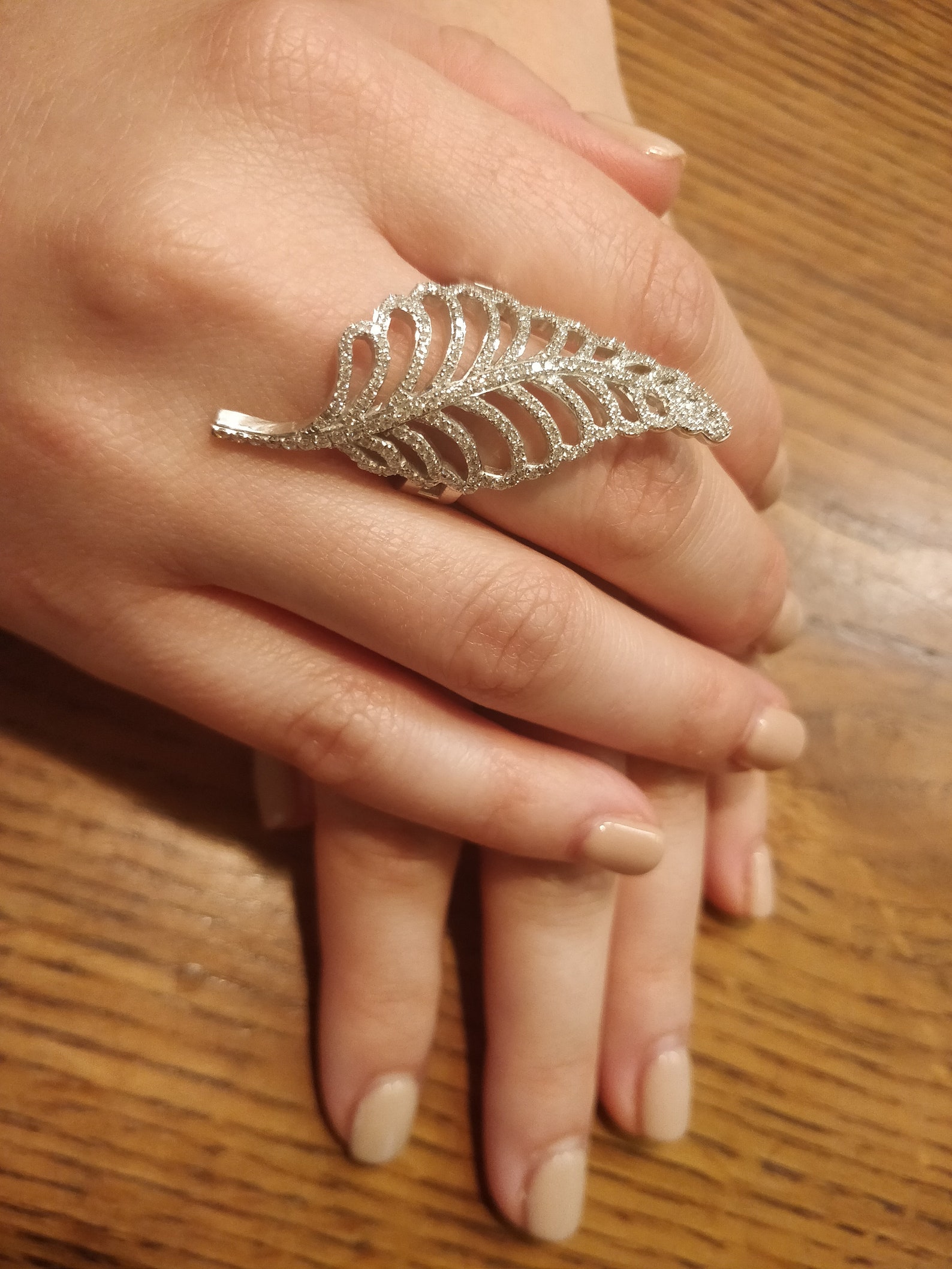 Unique Statement Rings for Women Large Leaf Ring Full Finger - Etsy