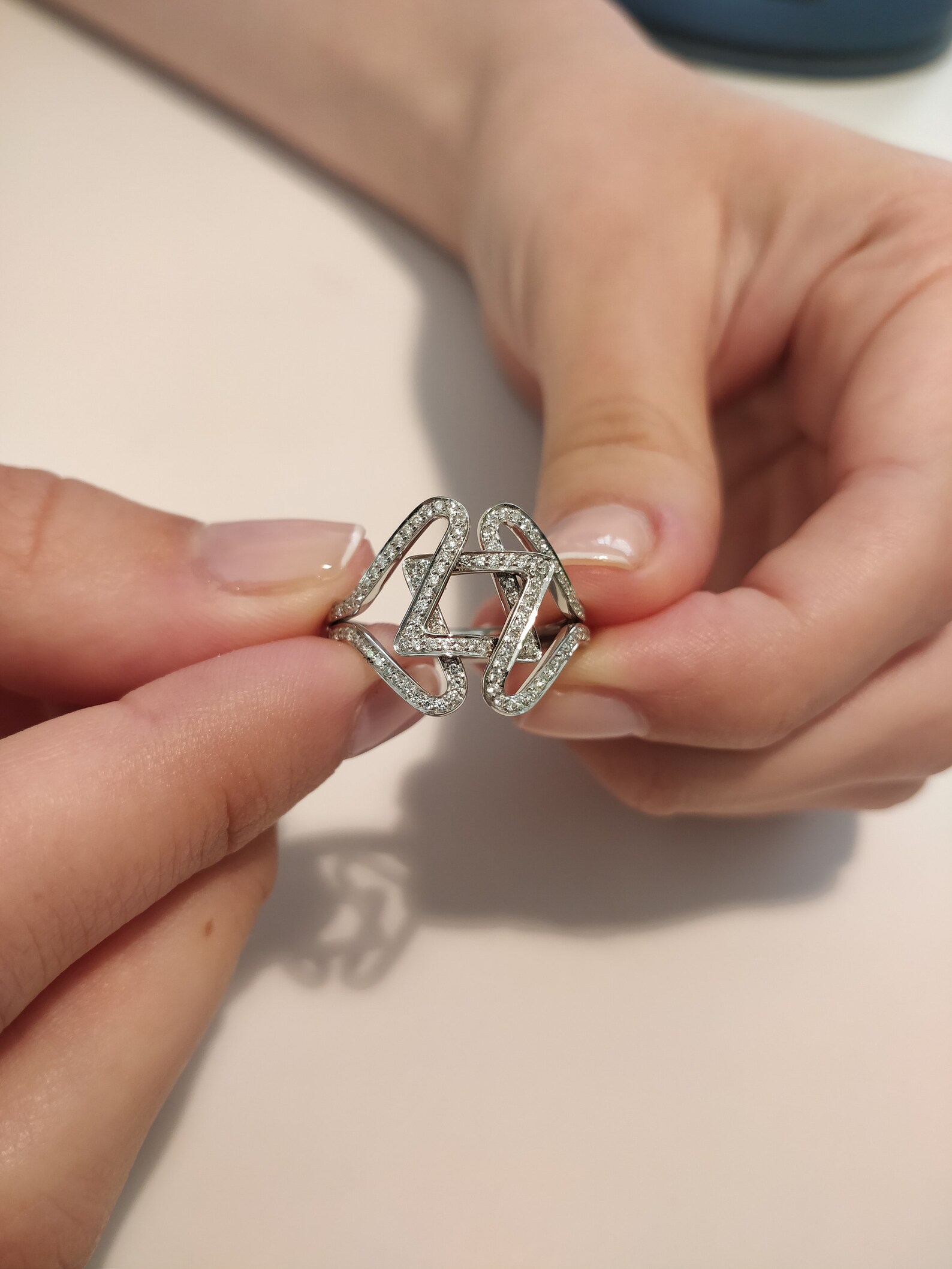 Unique Diamond Star of David Ring, Magen David Diamond Ring, Judaica ...
