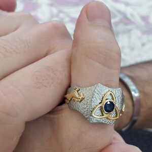 Unique Holy Trinity Mens Signet Ring, Knights Ring, Gift for Husband ...