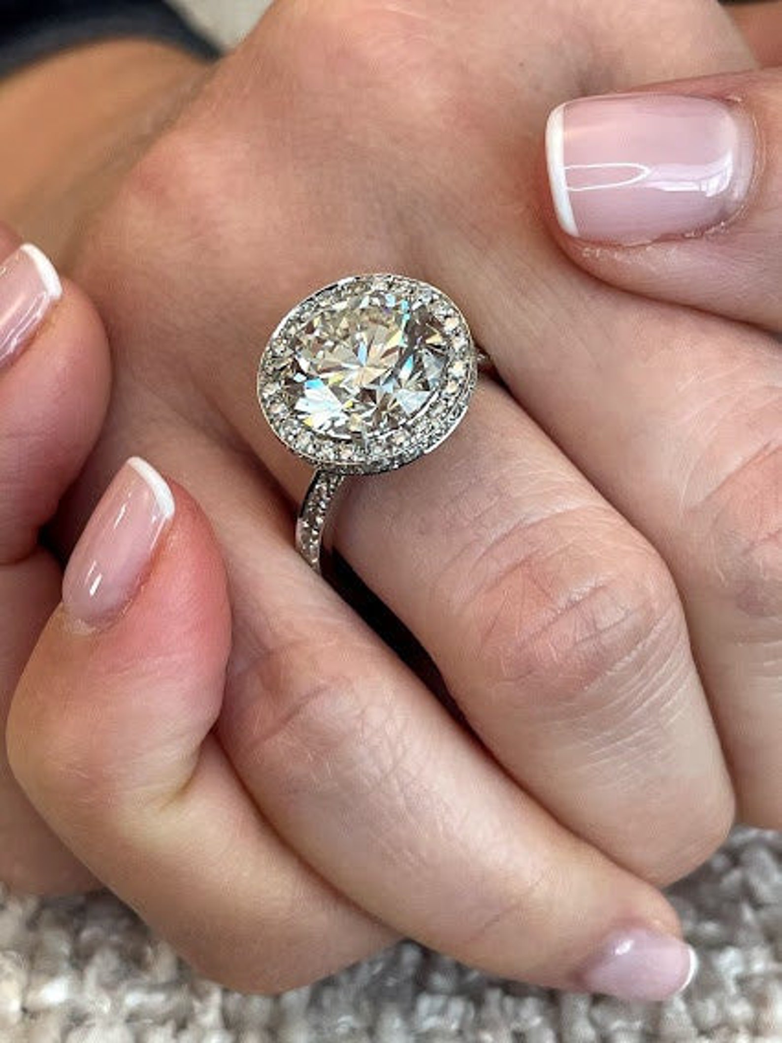 5 Carat Lab Created Oval Diamond Ring- Lab Grown Diamond Engagement ...