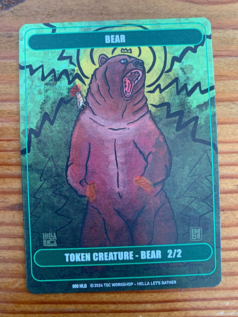 Bear Token Creature Mtg Proxy Card - Etsy