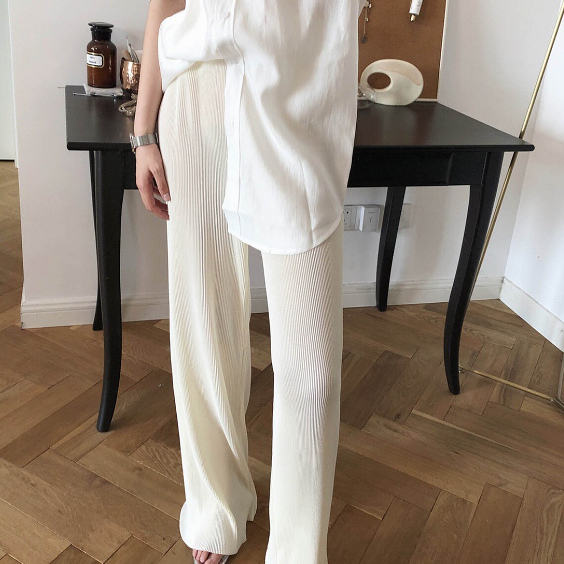 Pleats Long Pants Wide Leg Long Culottes Pleats Pants Pleats | Etsy