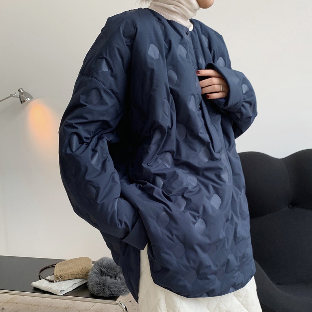 Over Sized Down Jacket Feather Stuffed Light Down Shirt Puffer Shirt ...