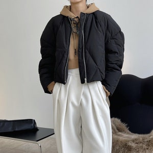 Crop Top Down Jacket Winter Warm Jacket Light Weight Crop Top Jacket ...