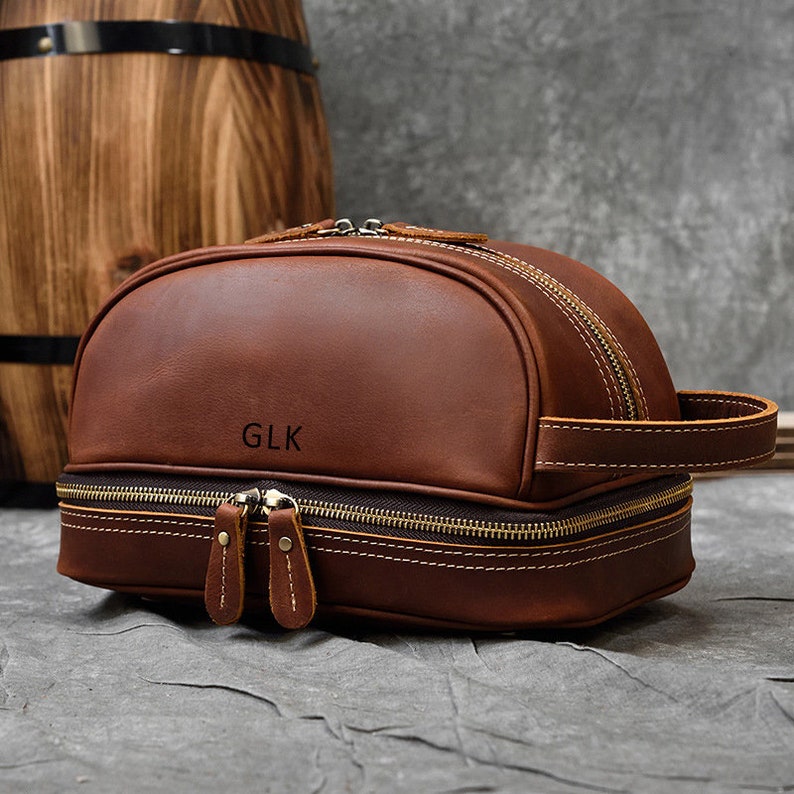 Groomsmen Gift Leather Dopp Kit Bag Personalized Leather - Etsy