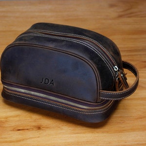 Groomsmen Gift Leather Dopp Kit Bag Personalized Leather - Etsy