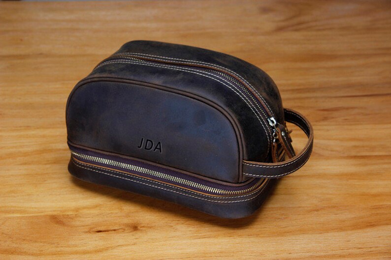 Groomsmen Gift Leather Dopp Kit Bag Personalized Leather - Etsy