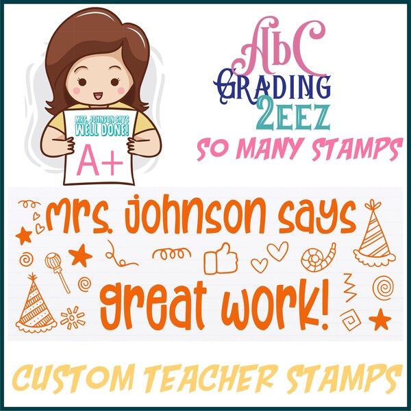 Teacher Stamp - Etsy