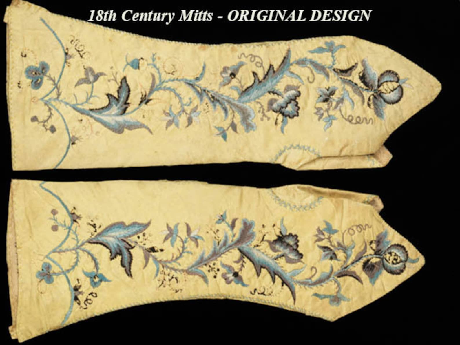 18th Century MITTS Machine Embroidery Design - Etsy