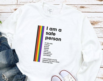 All Places Should Be Safe Spaces Trans Pride Tshirt in Trans Flag ...