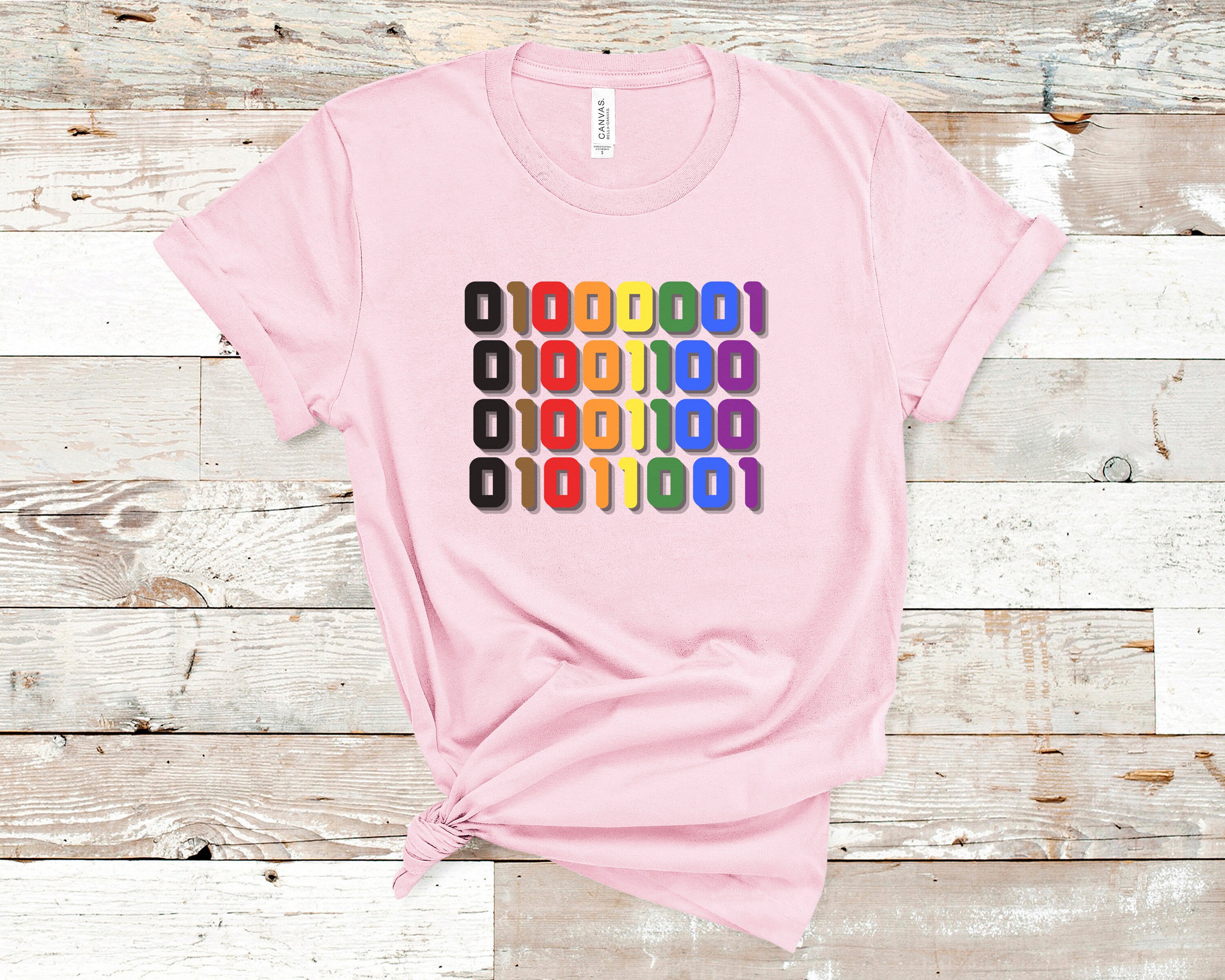ALLY Binary Code Tee LGBT Ally Shirt Rainbow Tshirt LGBTQ - Etsy Canada
