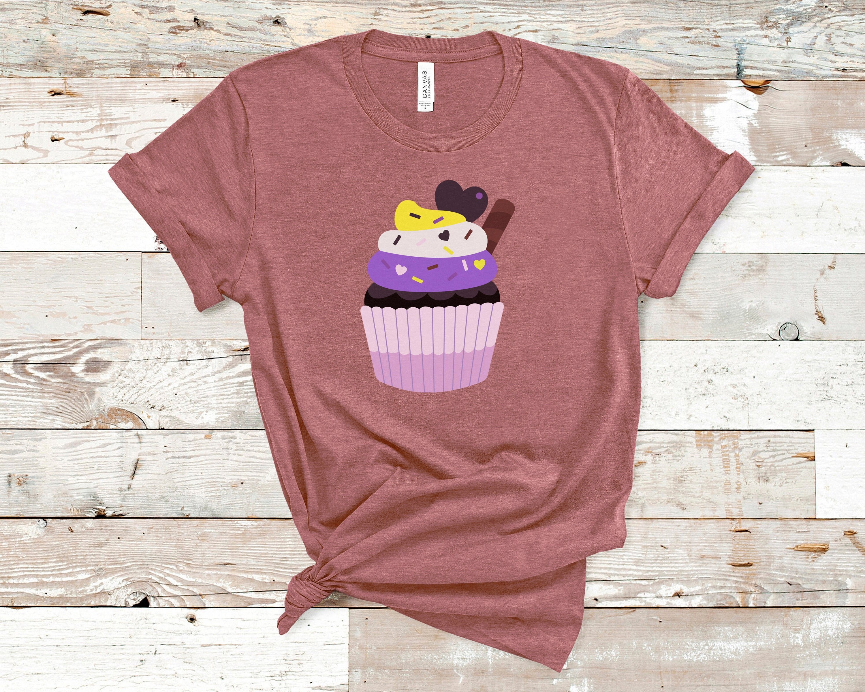 Non Binary Pride Cupcake Shirt Non Binary Shirt Non Binary Etsy