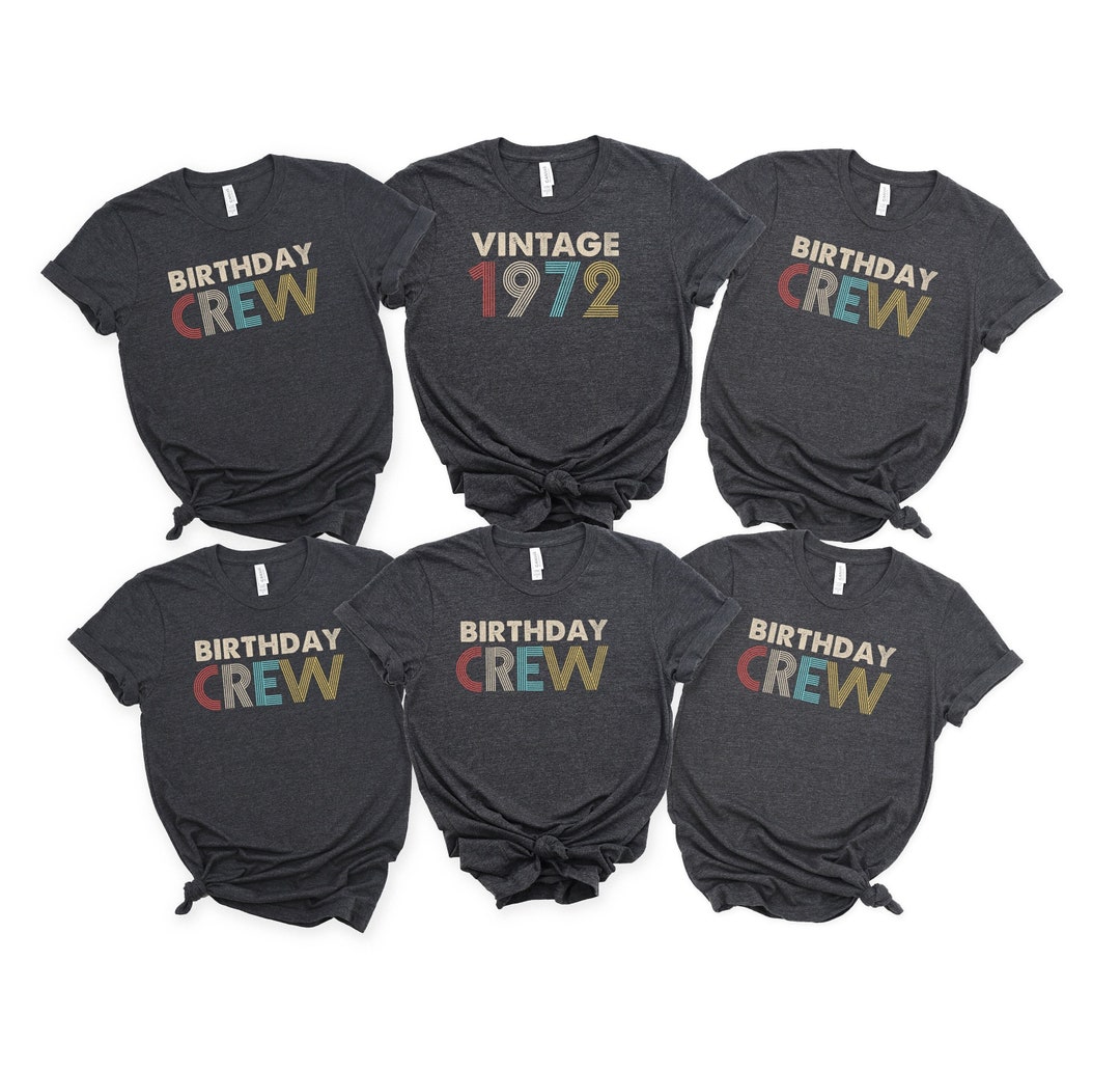 Birthday Crew Shirts, Retro Birthday Group T Shirts, Birthday Squad ...