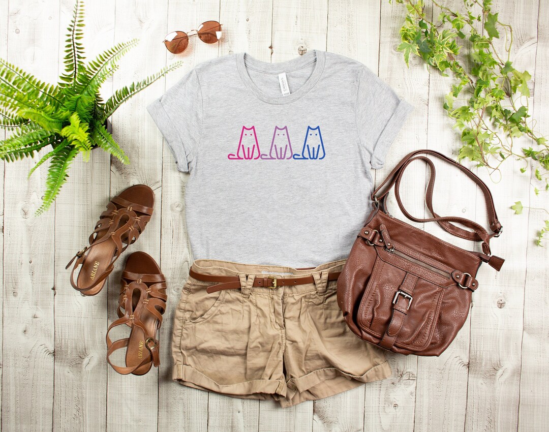 Bisexual Shirt, Bi Pride Cat Shirt, LGBT T Shirt, Bisexual Pride Shirt ...