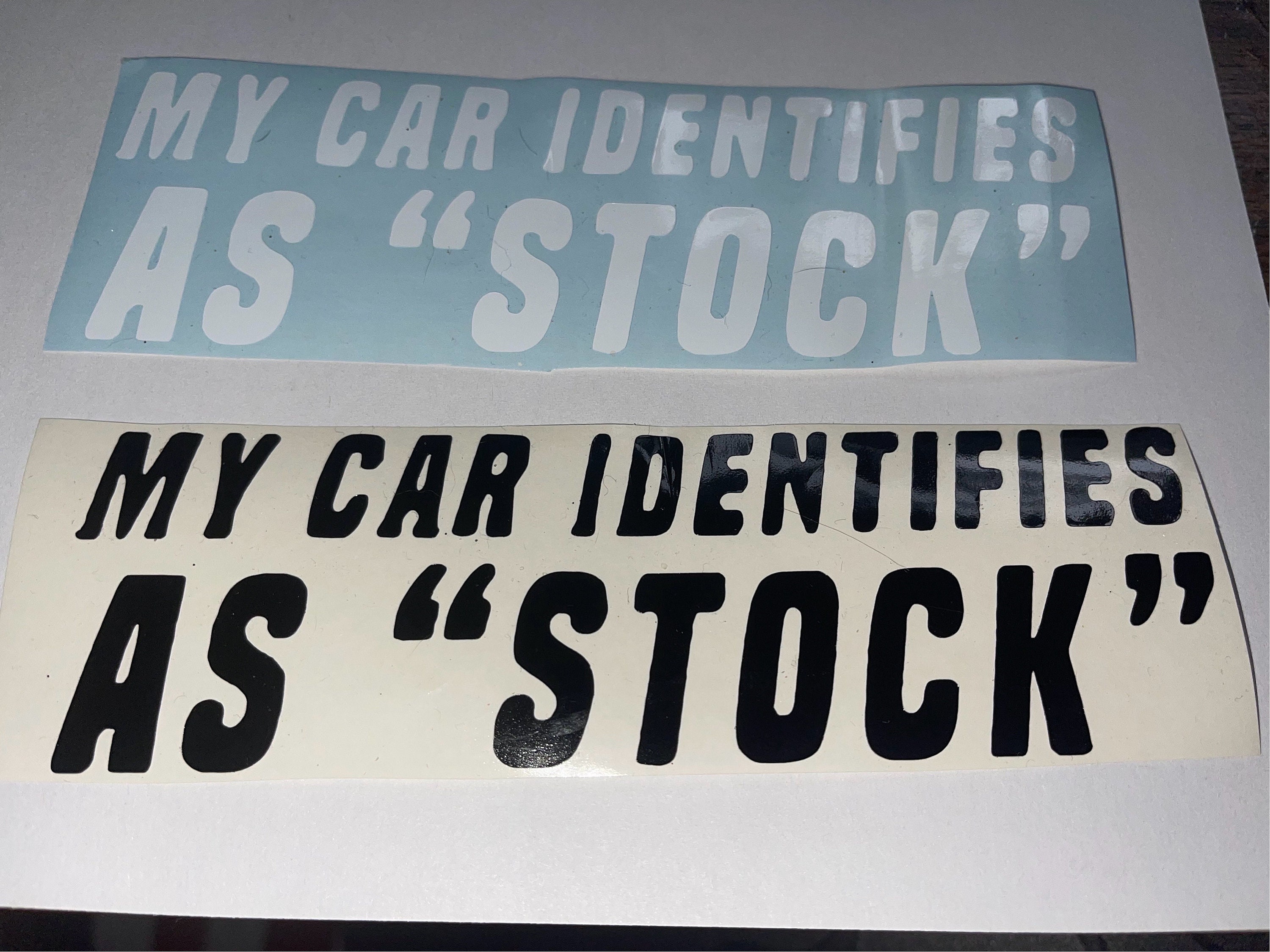 My Car Identifies as Stock Decal (vinyl) - Etsy