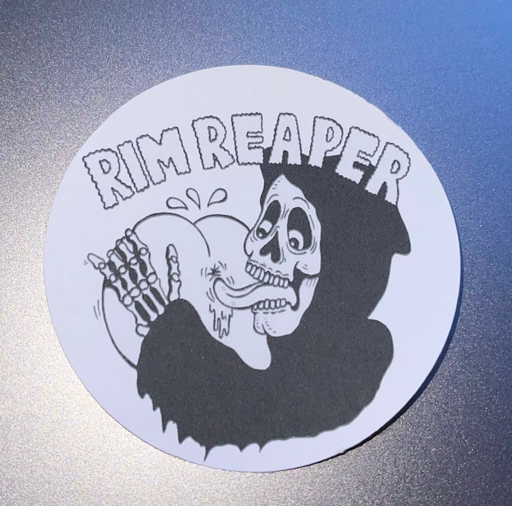 Rim Reaper Sticker (not Vinyl). Holographic, and Glossy - Etsy