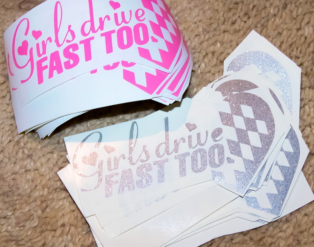 Girls Drive Fast Too Car Decal - Etsy