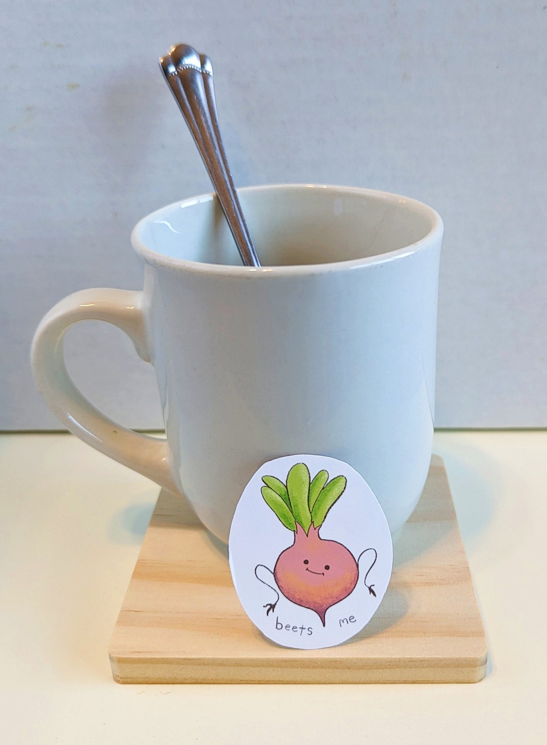 Beets Me Vinyl Sticker Cute Veggie Illustration for Water Bottles ...