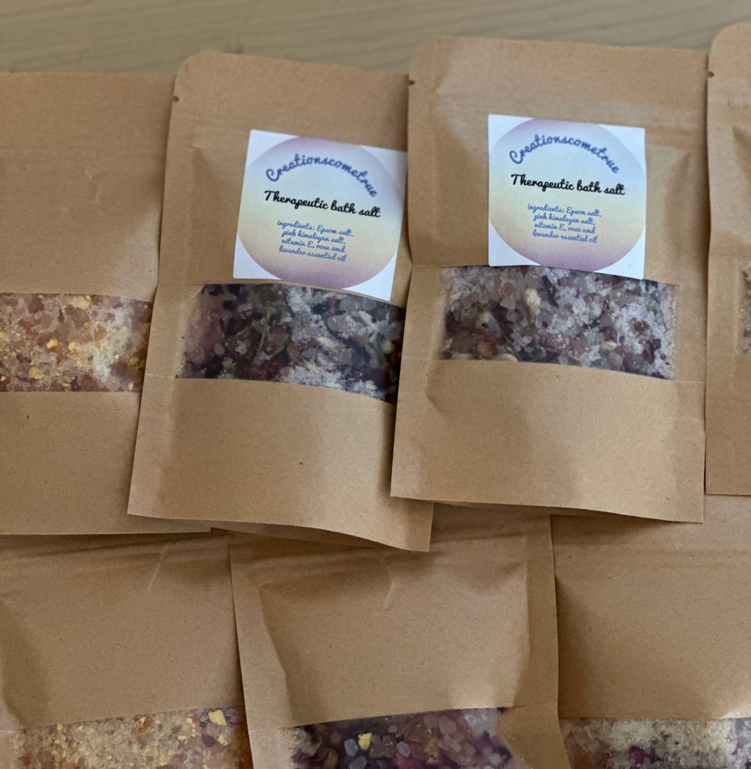 2 Oz Sample Organic Bath Salt Bags bridal Favors Party Favorsbridal ...