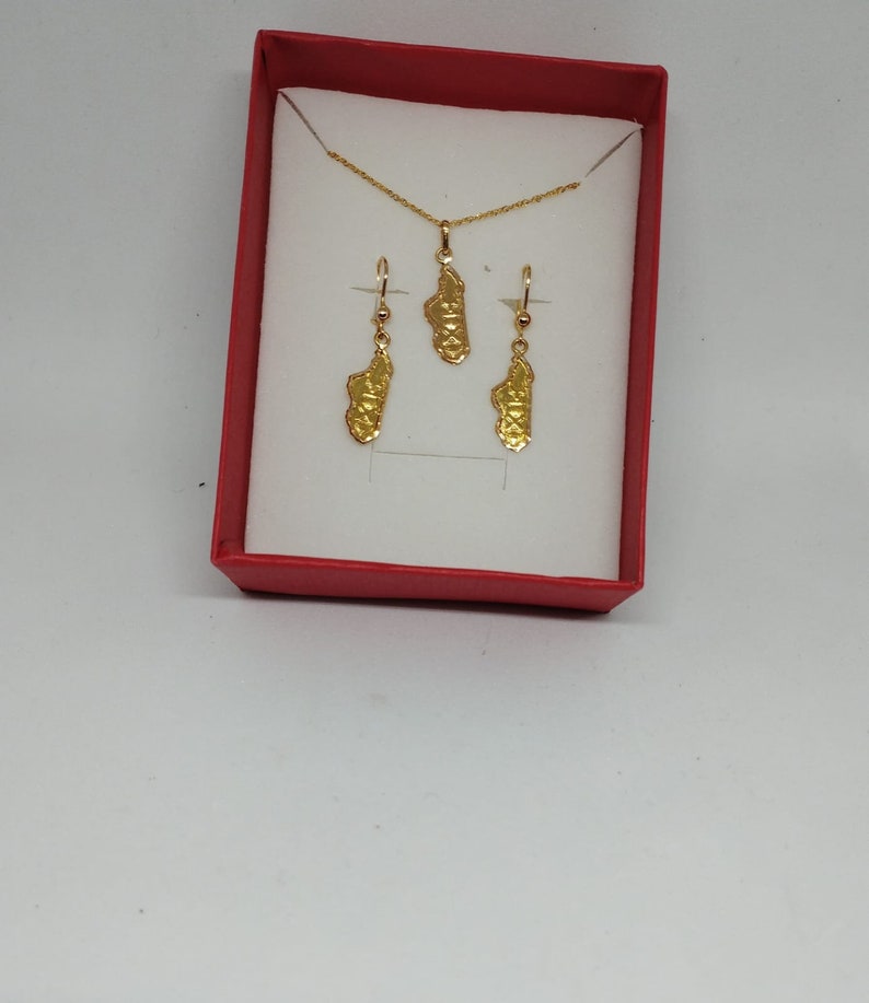 Madagascar Pendentif Bracelet Boucles d'oreilles en or 18 carats au ...