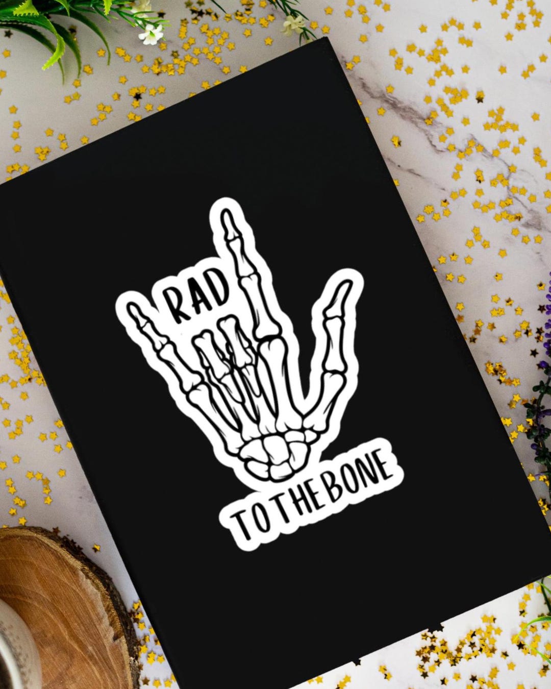 Rad to the Bone X-ray Skeleton Hand Sticker, Funny Radiology Humor - Etsy