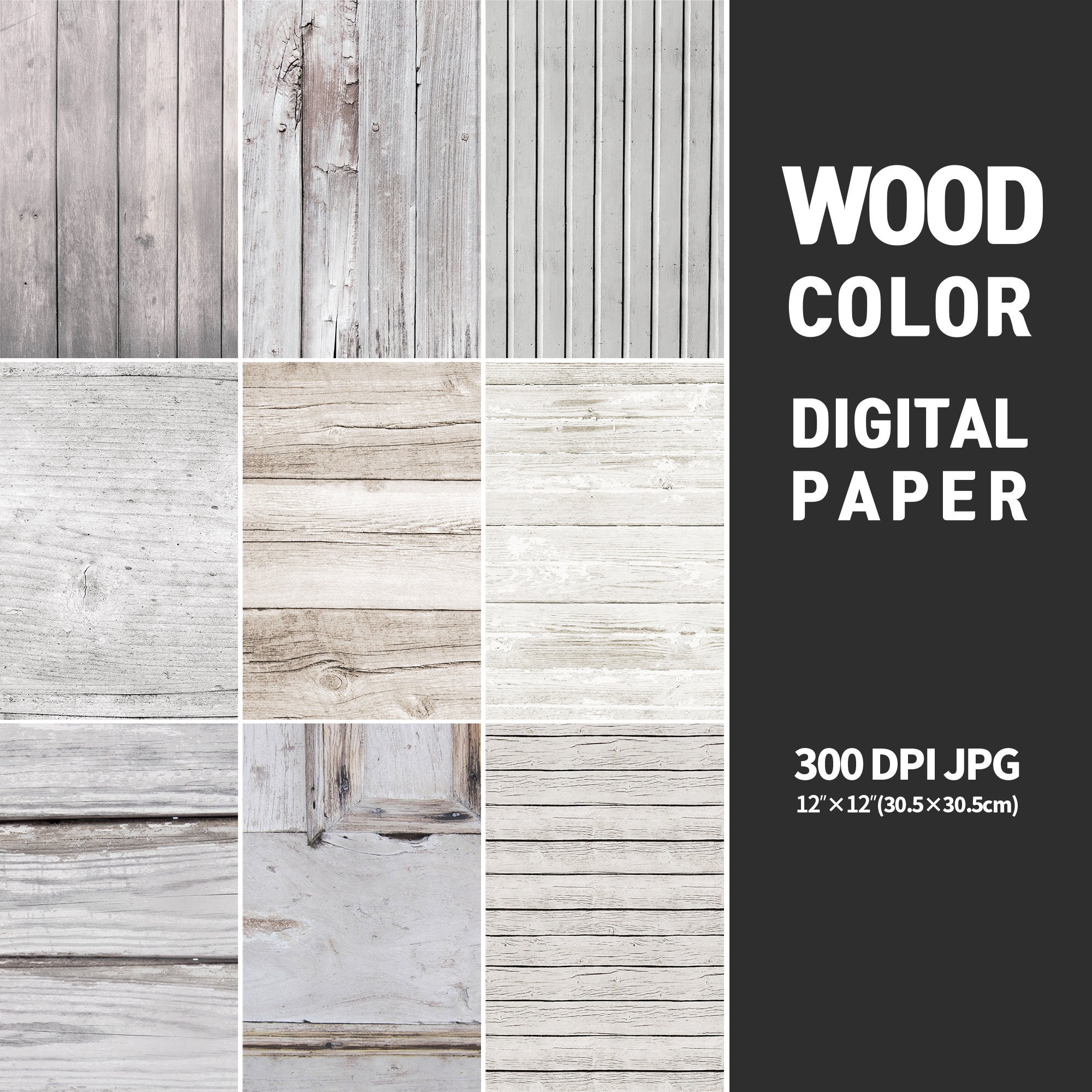 Wood Textures Natural Wood Digital Paper, Wood Texture Pack, Paper ...