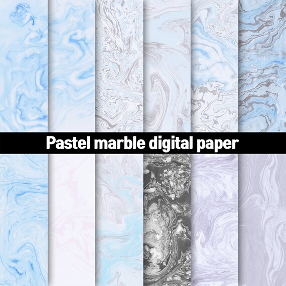 Pastel Marble Digital Paper 12 Marble Textures Digital Paper | Etsy