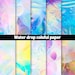 Water Drops Papers, Rainbow Colors Water Colour Drop Splash Background ...