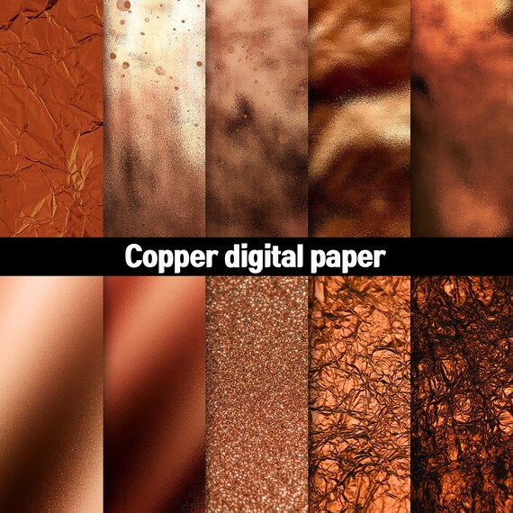 Copper Digital Paper Copper Textures Copper Textures | Etsy