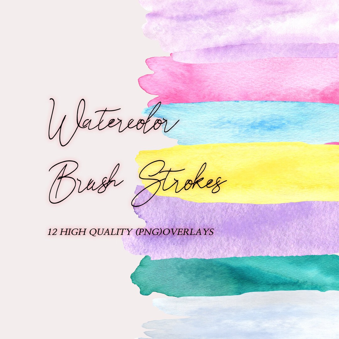 Watercolor Brush, Coloful Watercolor Splashes Clip Art, Blots ...
