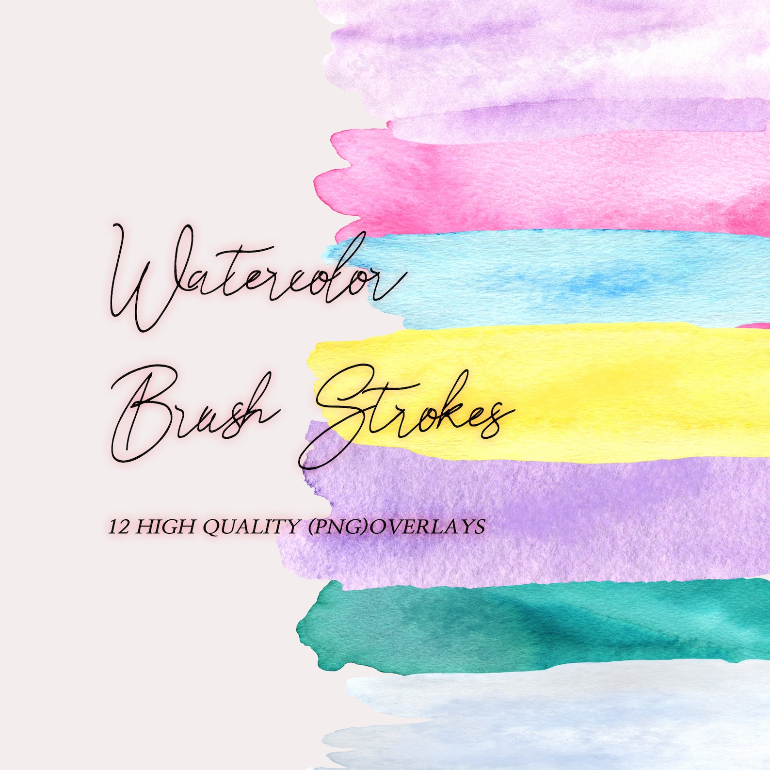 Watercolor Brush, Coloful Watercolor Splashes Clip Art, Blots ...